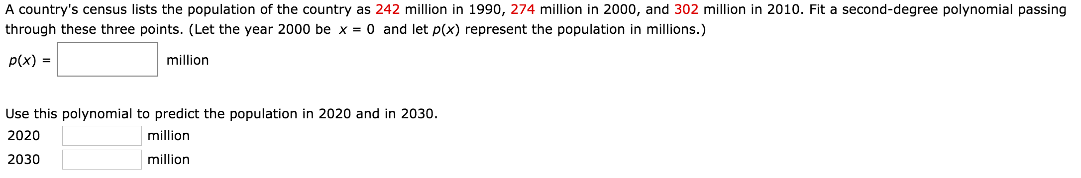 Solved A country's census lists the population of the | Chegg.com