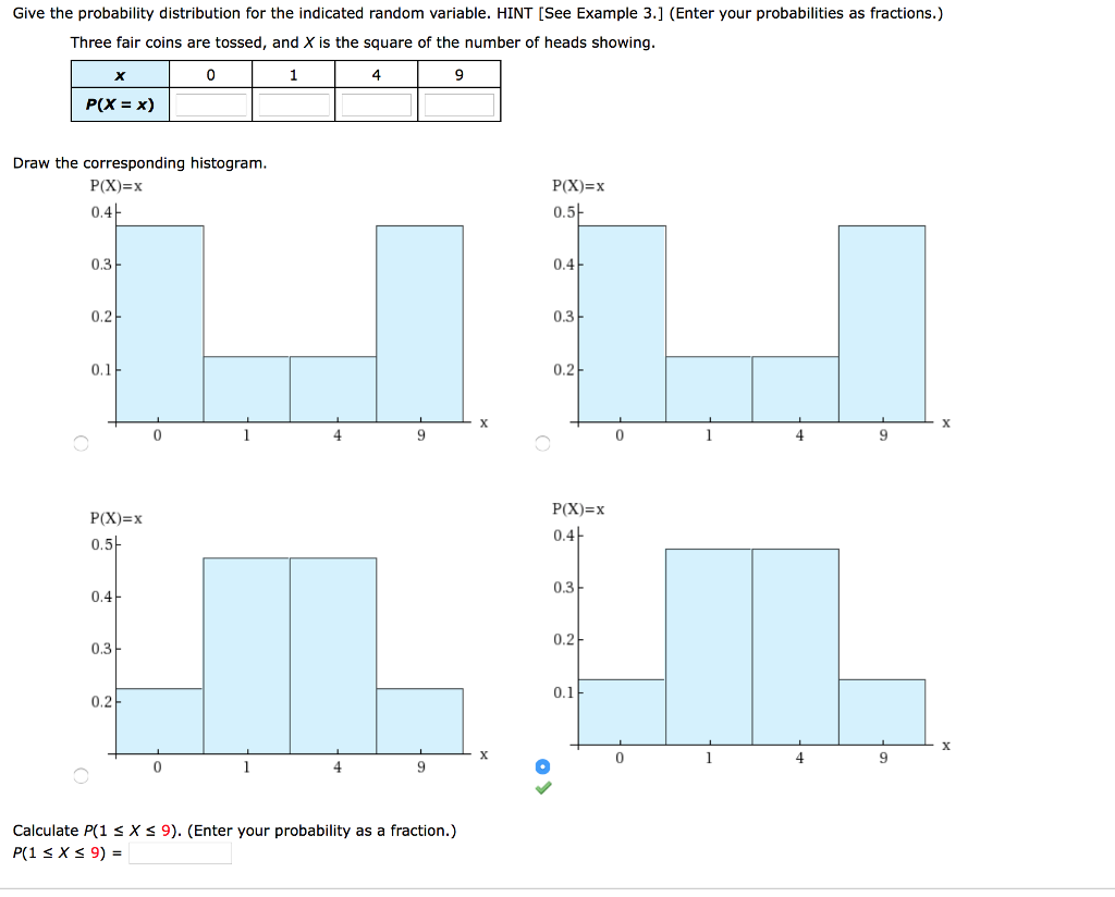 Solved Give the probability distribution for the indicated | Chegg.com