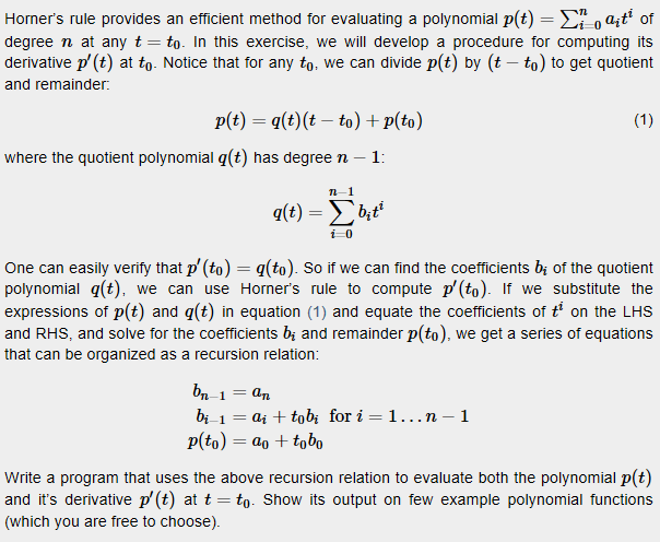 Horne s rule provides an efficient method for | Chegg.com