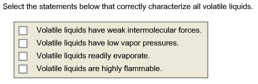 Solved Select the statements below that correctly | Chegg.com