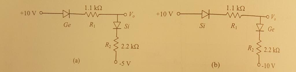 Solved Determine the output Voltage Vo and diode current Id | Chegg.com