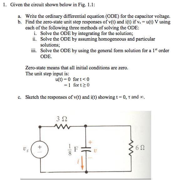 Solved Given the circuit shown below in Fig. 1.1: a. Write | Chegg.com