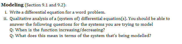Solved Write a differential equation for a word problem. | Chegg.com