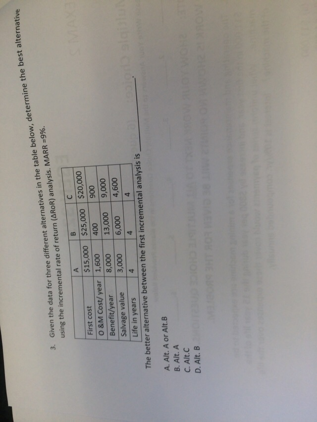 chose the correct answer and show the steps. | Chegg.com