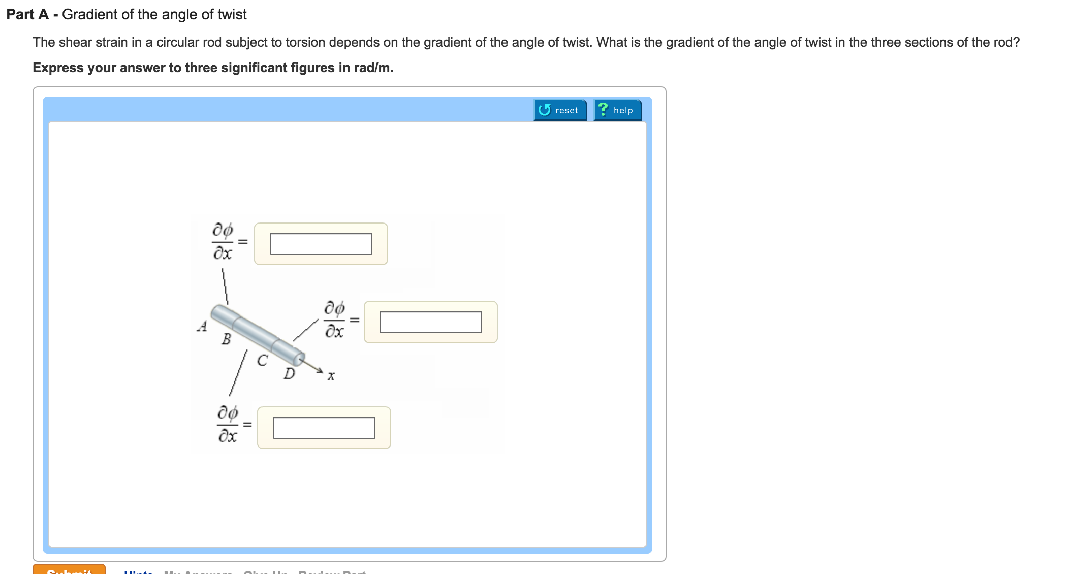 Solved The circular rod shown below is subject to torques | Chegg.com