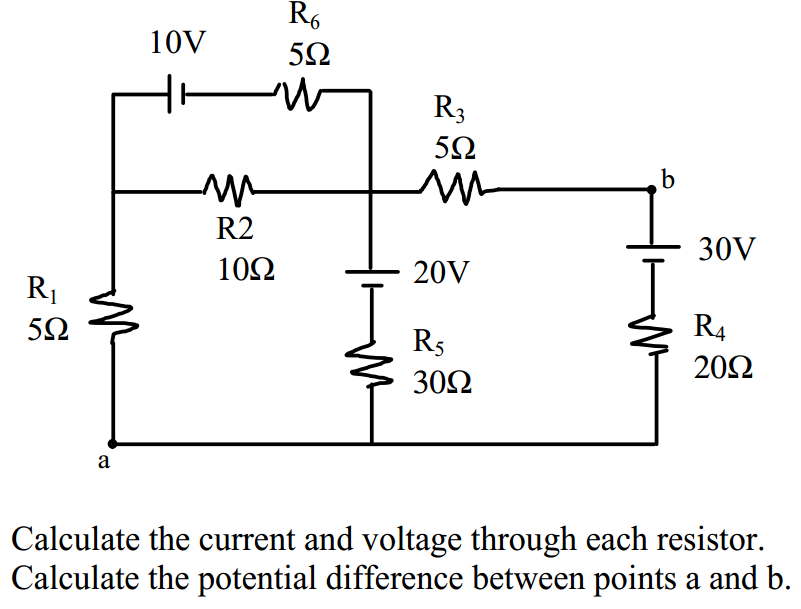 Solved Find the voltage and current across each resistor | Chegg.com