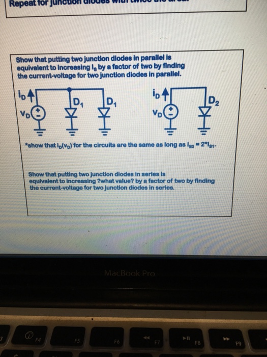 Solved Show that putting two junction diodes In parallel is | Chegg.com