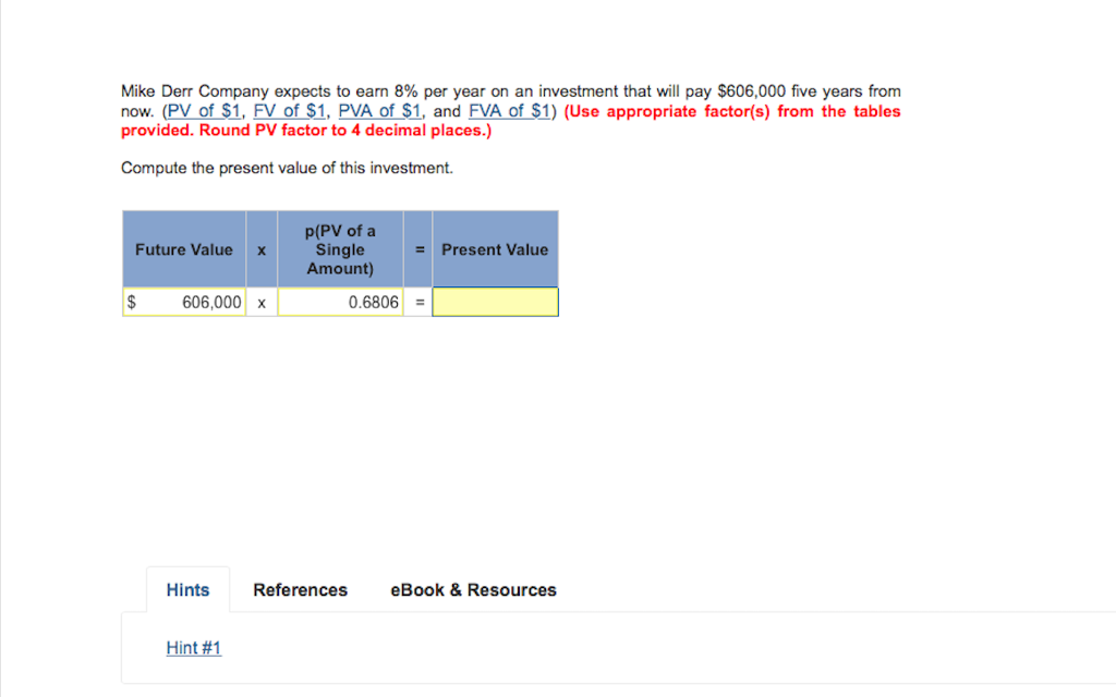 Solved Mike Derr Company expects to earn 8% per year on an | Chegg.com