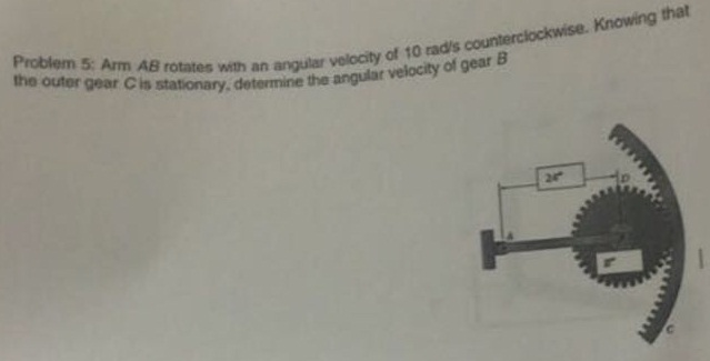 Solved Problem 5: Arm AB rotates with an angular velocity | Chegg.com