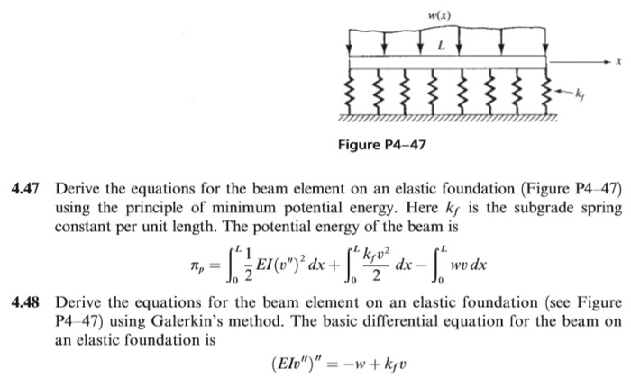 Derive the equations for the beam element on an | Chegg.com