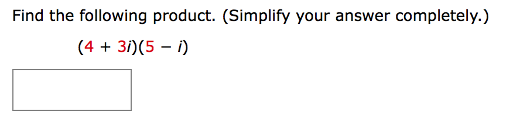 Solved Find the following product. (Simplify your answer | Chegg.com
