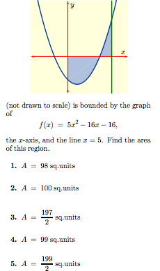Solved (not drawn to scale) is bounded by the graph of | Chegg.com