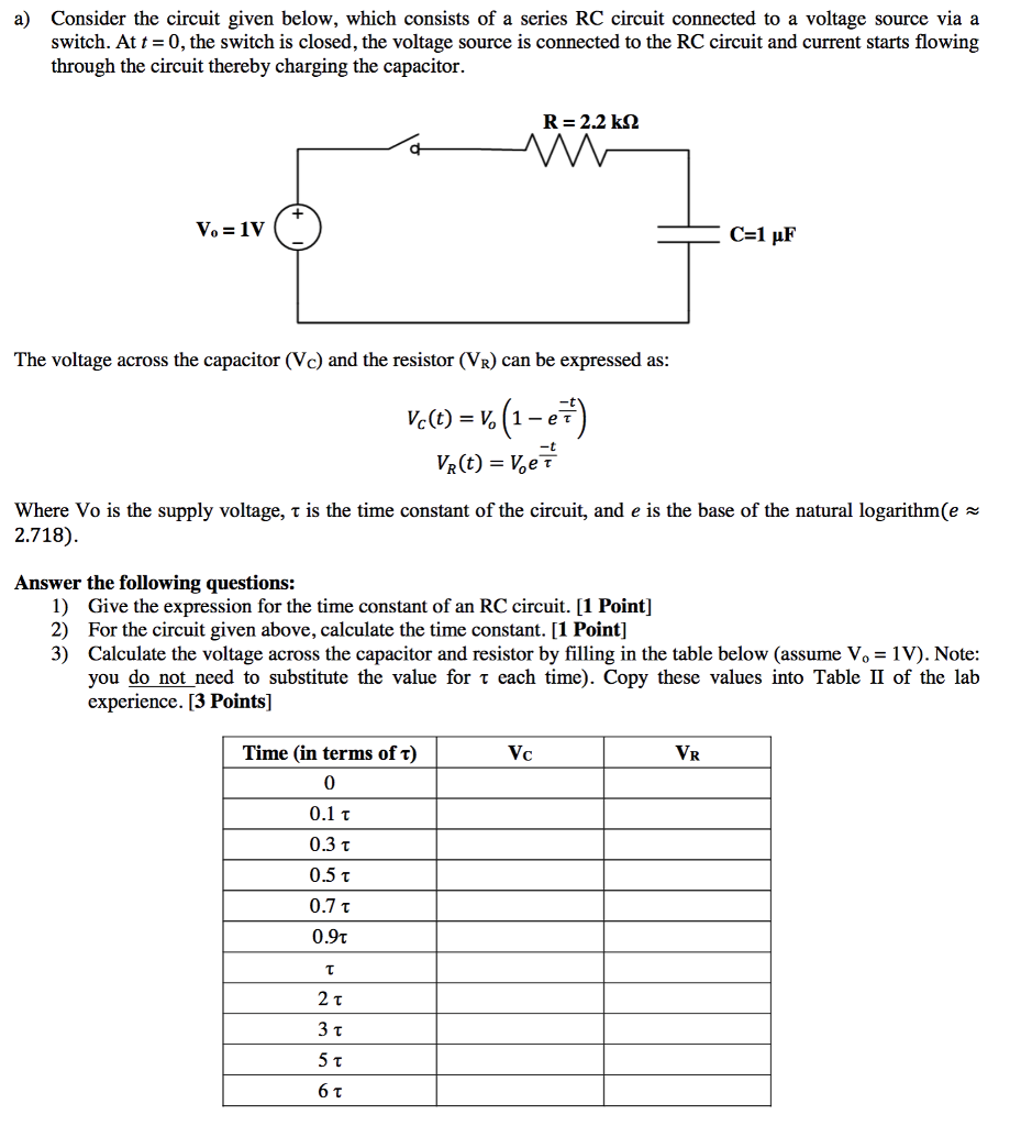 Solved a) Consider the circuit given below, which consists | Chegg.com