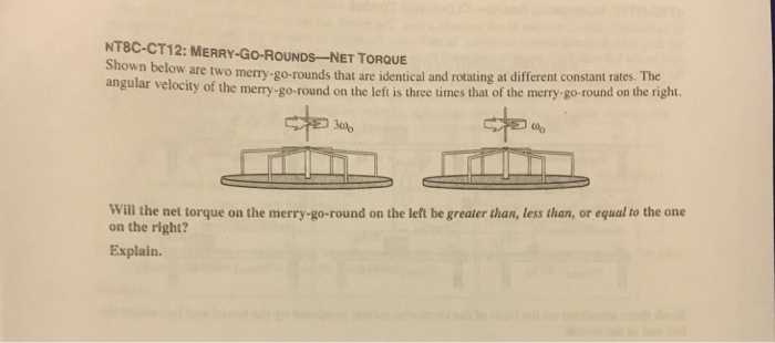 Solved Shown below are two merry-go-rounds that are | Chegg.com