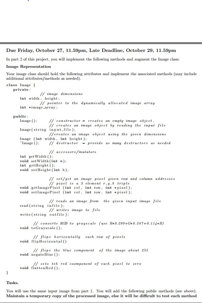 Solved This is the second part of the Image Editor project | Chegg.com