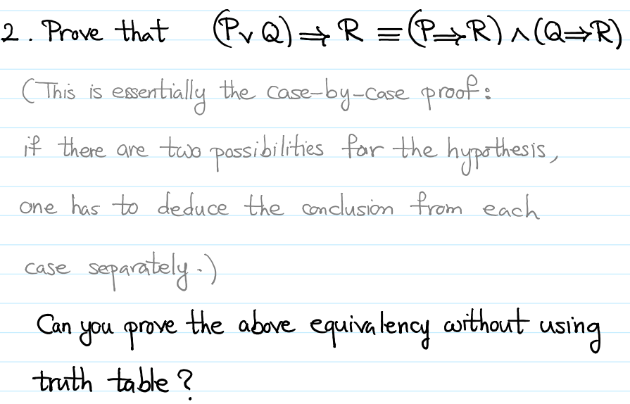 Solved Prove that (P union Q) rightarrow R equivalence (P | Chegg.com