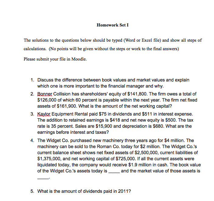 Solved Homework Set I The solutions to the questions below | Chegg.com