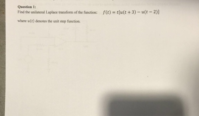 Solved Find the unilateral Laplace transform of the | Chegg.com