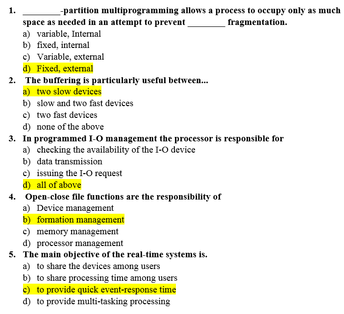 Topic: operating system Can you please check if my | Chegg.com