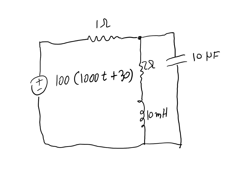 Solved Transform the circuit shown into the phasor domain. | Chegg.com