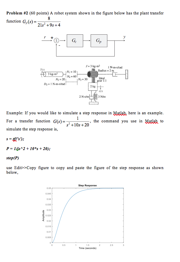 Solved Problem #2 (60 points) A robot system shown in the | Chegg.com