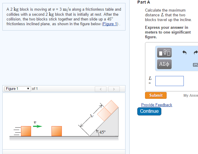 Solved: A 2 Kg Block Is Moving At V = 3 M/s Along A Fricti... | Chegg.com