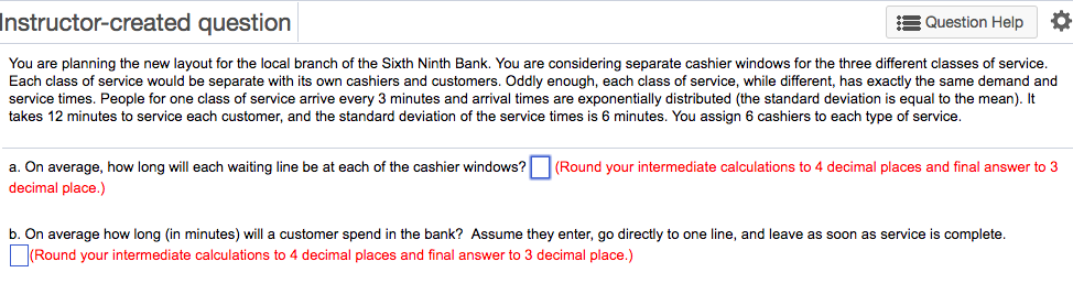 Solved Instructor-created question Question Help You are | Chegg.com