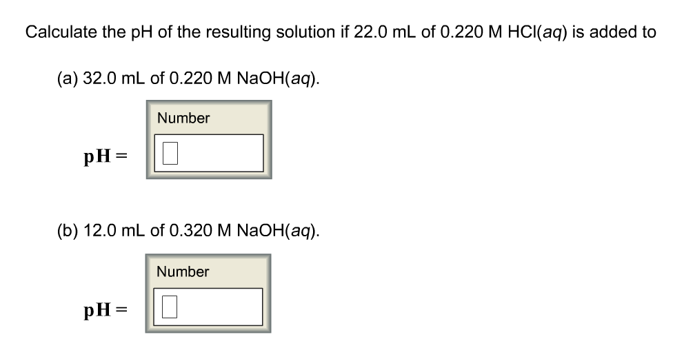 Solved Calculate the pH of the resulting solution if 22.0 mL | Chegg.com