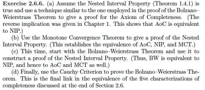 Exercise 266 A Assume The Nested Interval 