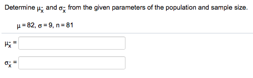 Solved Determine mu_x^- and sigma_x^- from the given | Chegg.com