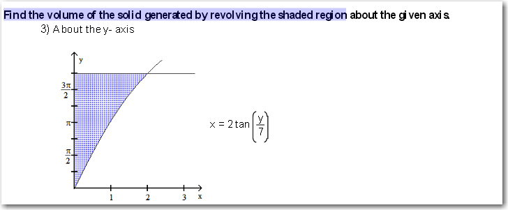 Solved Find the volume of the solid generated by revolving | Chegg.com