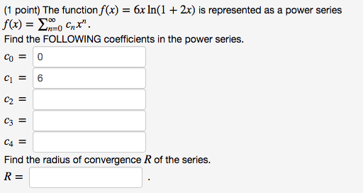 Solved Power Series Representations Calculus The | Chegg.com