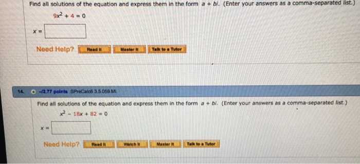 Solved Find all solutions of the equation and express them | Chegg.com