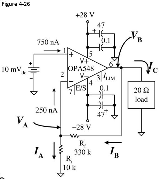 Solved Problems OPA548 Power Op Amp 4-1 For the circuit in | Chegg.com