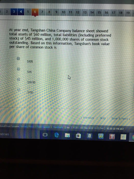 Solved At year end, Tangshan China Company balance sheet | Chegg.com