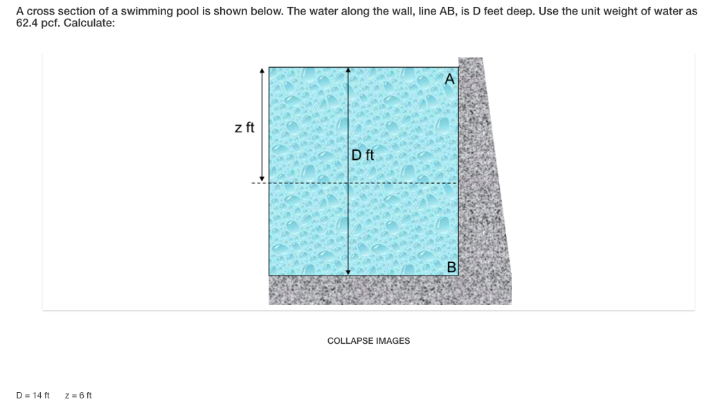 Solved A cross section of a swimming pool is shown below. | Chegg.com