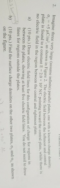 Solved Imagine three very large (assume infinite) parallel | Chegg.com