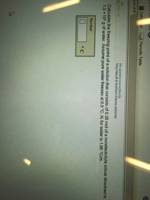 Solved Calculate the freezing point of a solution that | Chegg.com