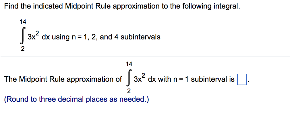 Midpoint Rule