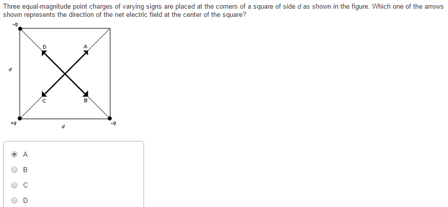 Solved Three equal-magnitude point charges of varying signs | Chegg.com
