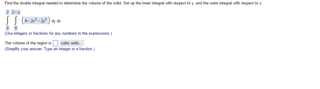 Solved Find the double integral needed to determine the | Chegg.com