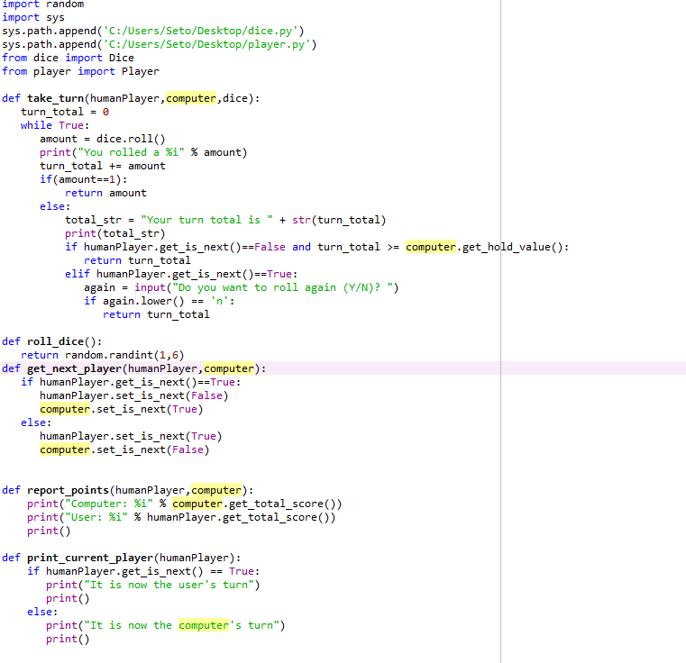 Solved PYTHON3 why i cannot import name "Dice"? Here | Chegg.com