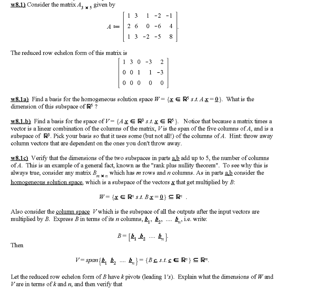 Solved w8.D Consider the matrix A3 xs given by 1 31 -2 -1 | Chegg.com