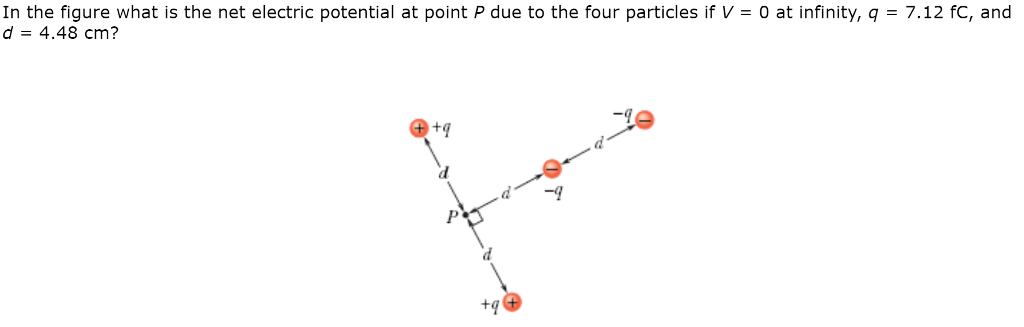 Solved In the figure what is the net electric potential at | Chegg.com