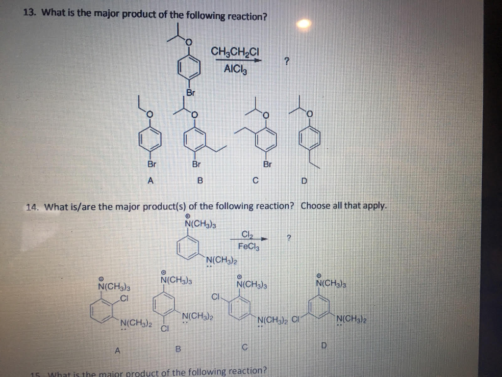 Solved What is the major product of the following reaction? | Chegg.com