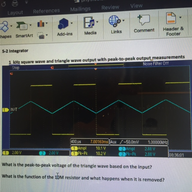 Solved 1 KHZ square wave and triangle wave output with | Chegg.com
