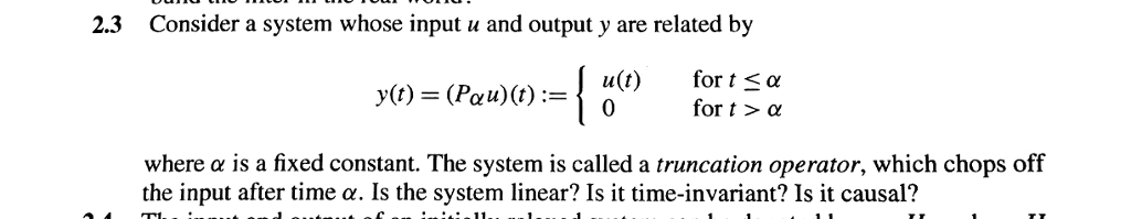 Solved Consider a system whose input u and output y are | Chegg.com