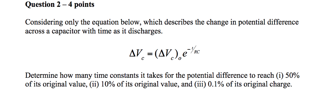 Potential Difference Equation