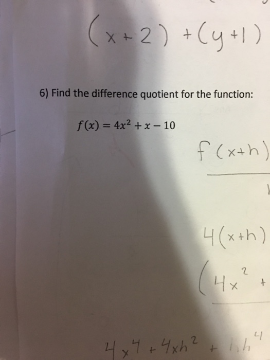 Solved Find the difference quotient for the function: f(x) = | Chegg.com