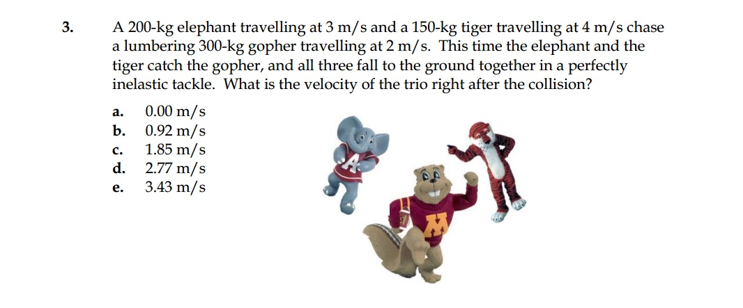 Solved 4. In the previous elephant-tiger-gopher tackle | Chegg.com